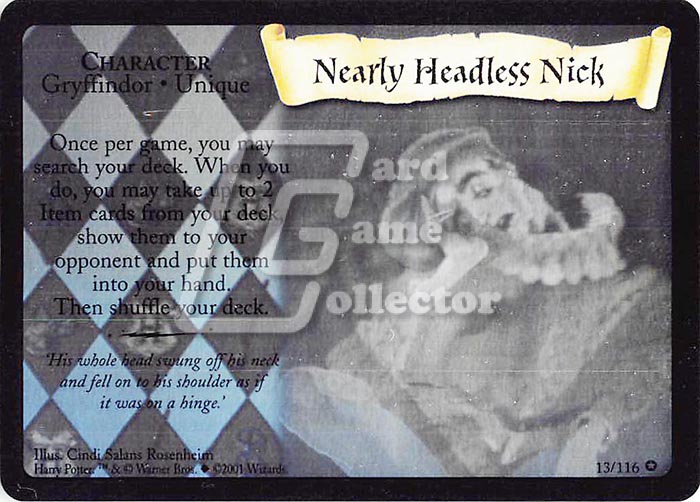 Nearly Headless Nick : Base - Harry Potter TCG