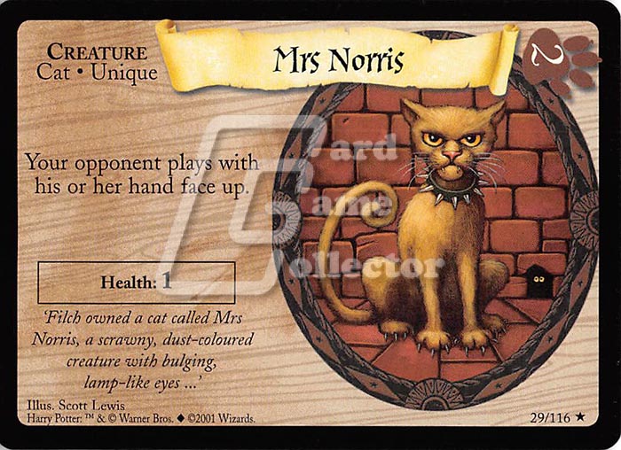 Mrs Norris : Base - Harry Potter TCG