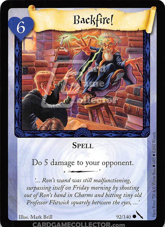 Backfire! : CoS - Magi-Nation Collectible Card Game