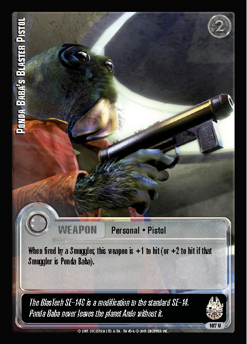 Ponda Baba's Blaster Pistol : P - Jedi Knights TCG