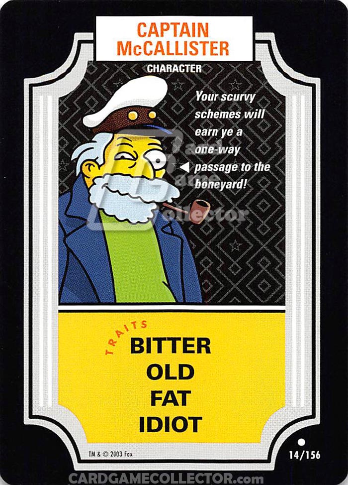 Captain McCallister : The Simpsons TCG