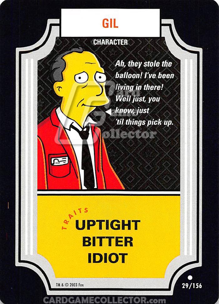 Gil : The Simpsons Trading Card Game