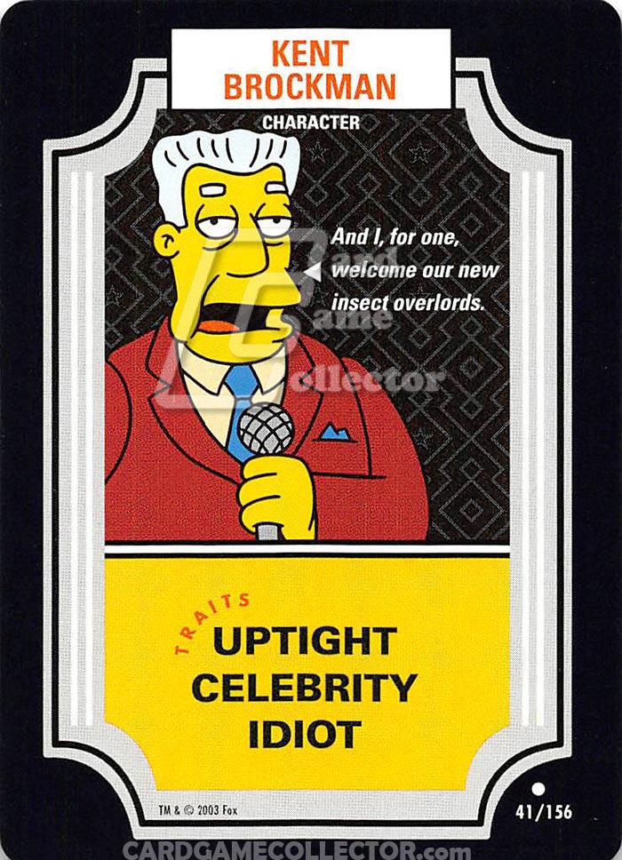 Kent Brockman : The Simpsons Trading Card Game
