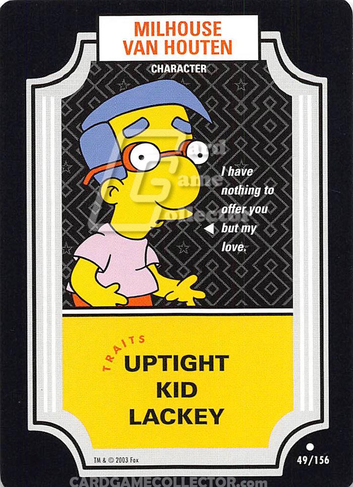 Milhouse Van Houten : The Simpsons Trading Card Game