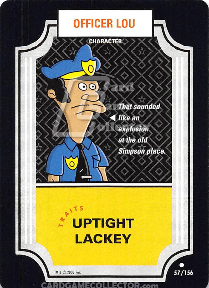 Officer Lou : The Simpsons Trading Card Game