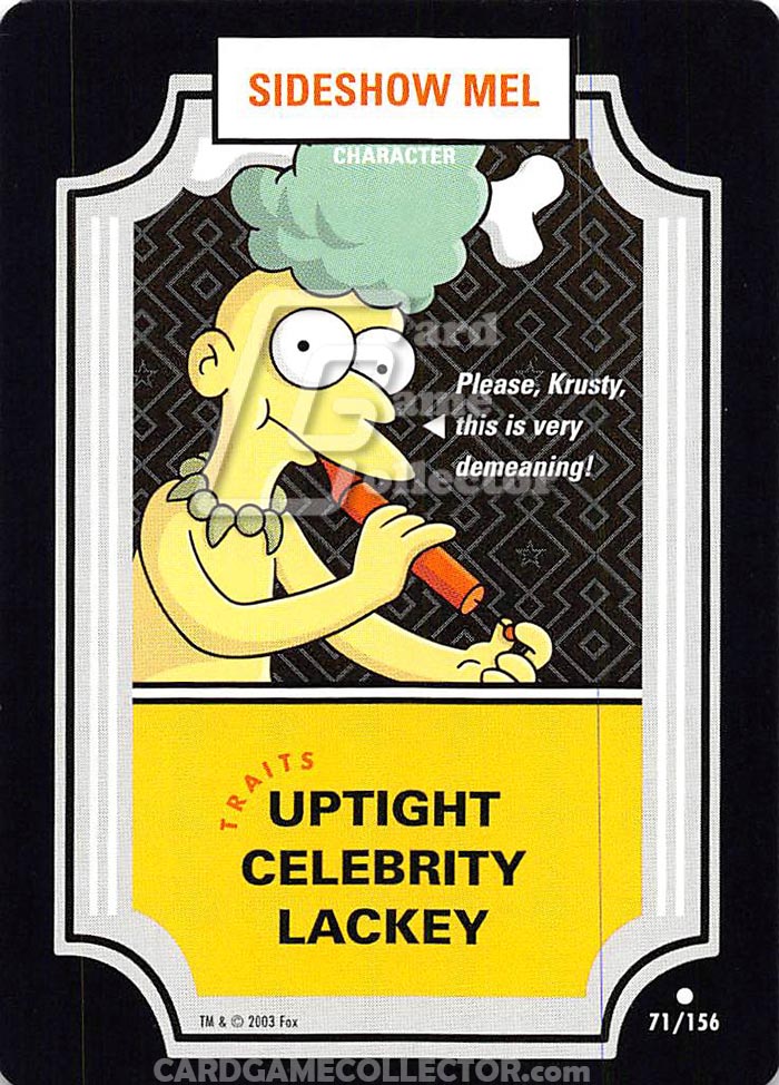 Sideshow Mel : The Simpsons Trading Card Game