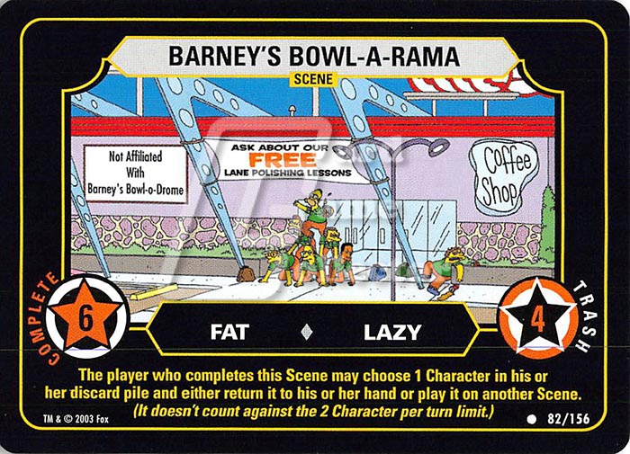 Barney's Bowl-A-Rama : The Simpsons TCG