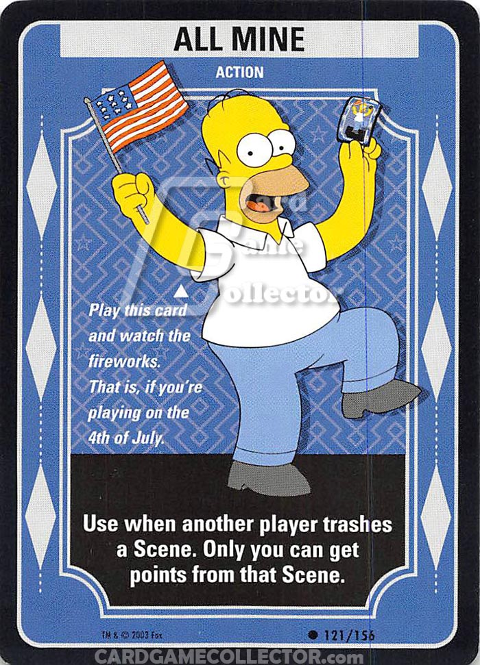 All Mine : The Simpsons Trading Card Game