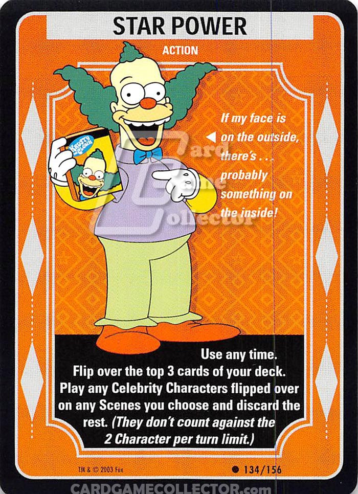 Star Power : The Simpsons Trading Card Game