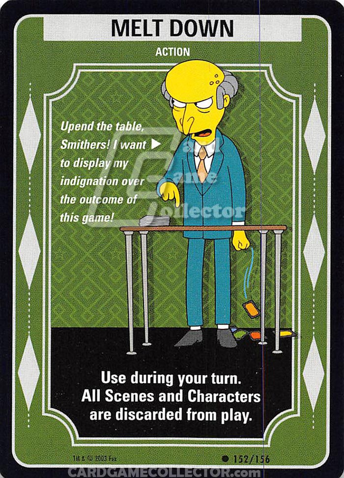Melt Down : The Simpsons Trading Card Game