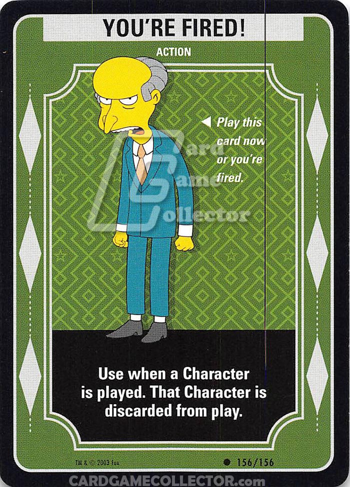 You're Fired! : The Simpsons TCG