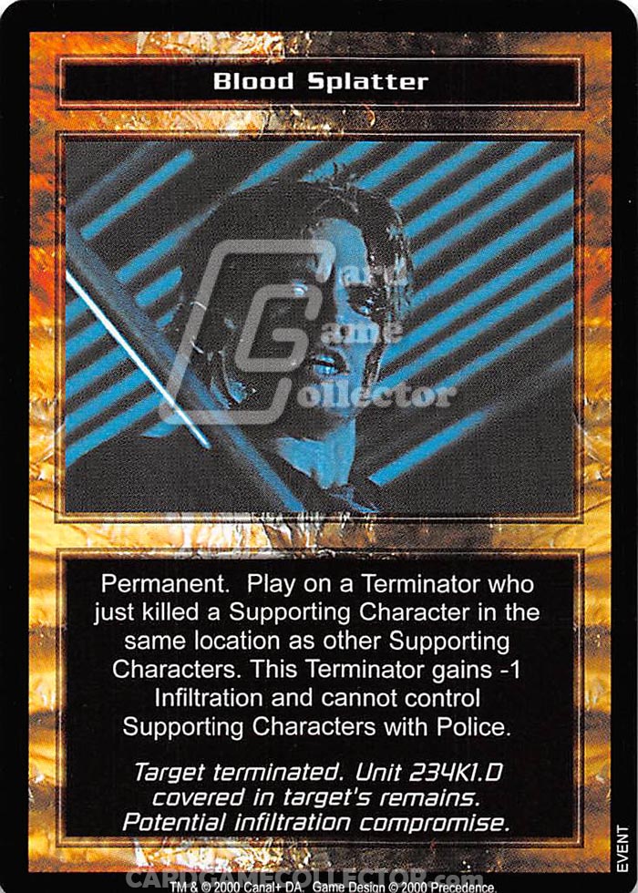 Blood Splatter : The Terminator CCG